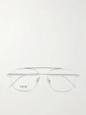 Dior Diorbotanicao S6u" Aviator-style Optical Glasses - Silver