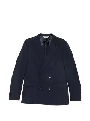 PAOLONI Double-breasted Suit - Blue