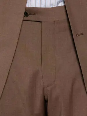 PAOLONI Double-breasted Peaked-lapel Suit - Brown