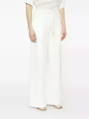 PANICALE Drawstring Wide-leg Trousers - White