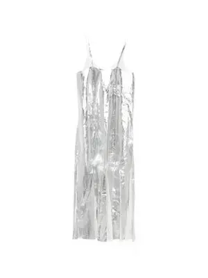 TELA Yuki Metallic Effect Midi Dress