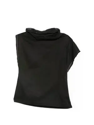 TELA Sleeveless Contrast Stitch Top