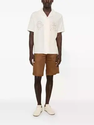 ENTRE AMIS Pressed-crease Bermuda Shorts - Brown