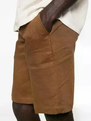 ENTRE AMIS Pressed-crease Bermuda Shorts - Brown