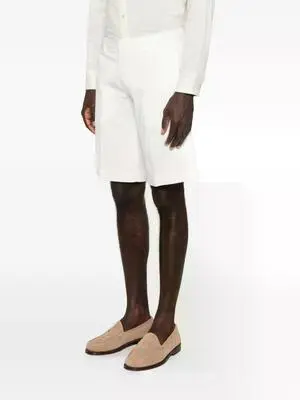 ENTRE AMIS Danubio Belt-loop Shorts - White