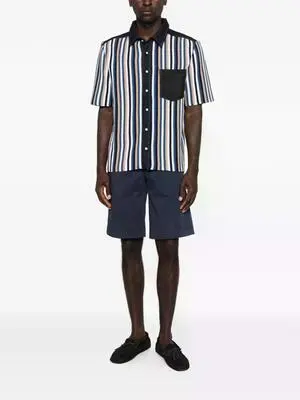 ENTRE AMIS Danubio Belt-loop Shorts - Blue
