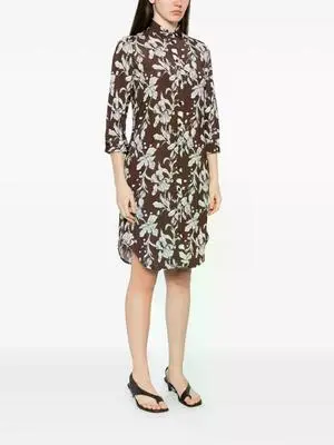 ROSSO 35 Floral Print Midi Dress