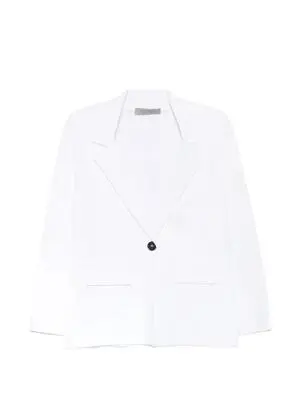 D.exterior Single-button Notch-lapel Blazer - White