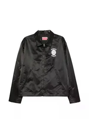 Kenzo Logo Print Satin Bomber Jacket