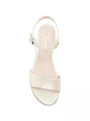 TAMARIS Buckle-fastening Leather Sandals - Neutrals