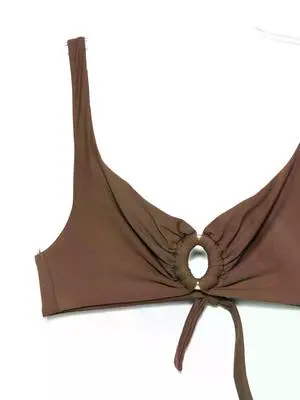 FISICO Coffee Ring Detail Tie-fastening Bikini