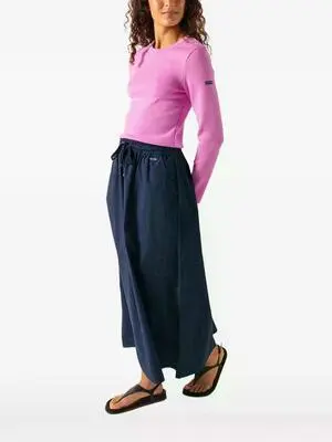 Saint James Marée Button-detail Fine Knit Crew Neck Sweater