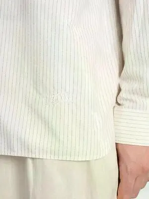 Maison Kitsuné Striped Oversized Cotton Shirt - Neutrals