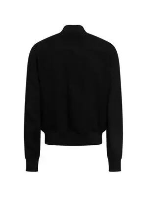 Rick Owens Bomber Jacket With Zip Details - Black