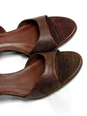 POCHE PARIS Lizard-effect Buckle-fastening Sandals