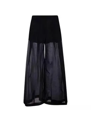 SEMICOUTURE Sheer-panel Palazzo Pants