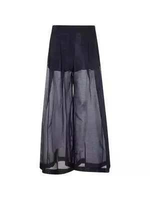SEMICOUTURE Sheer-panel Palazzo Pants