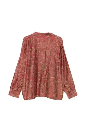 FOUND Floral-print Crinkled Shirt - Pink