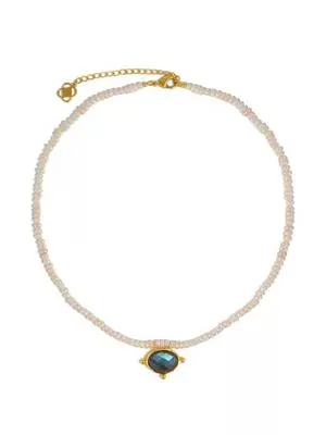 OTTOMAN HANDS Sorel Pearl And Labradorite Necklace - Gold