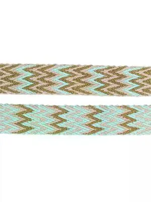 PIERRE-LOUIS MASCIA Zigzag-knit Tassel Detail Belt - Neutrals