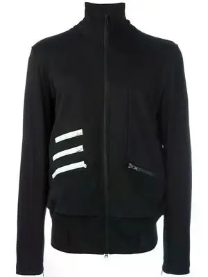 Y3 Striped Detail Zipped Sweatshirt