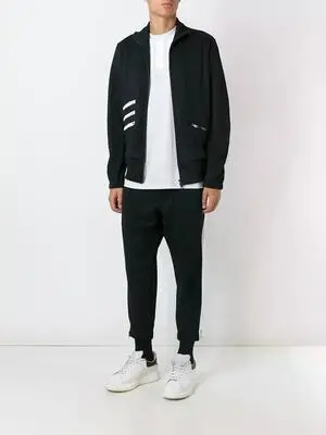 Y3 Striped Detail Zipped Sweatshirt