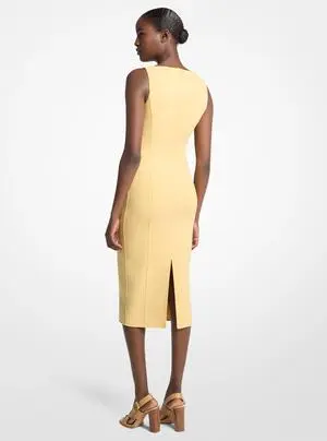Michael Kors Double Faced Stretch Wool Sheath Dress