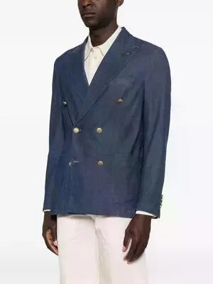 PAOLONI Double-breasted Peak-lapels Blazer