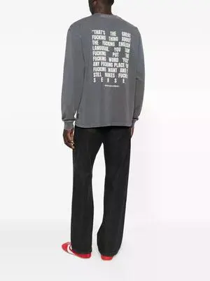 HOPEIUM Text-print Long-sleeve T-shirt