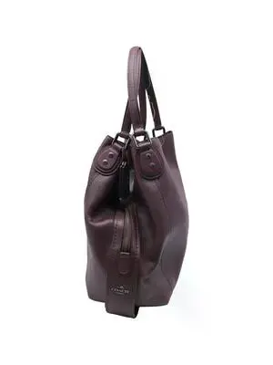 COACH VINTAGE Burgundy Leather Edie Shoulder Bag