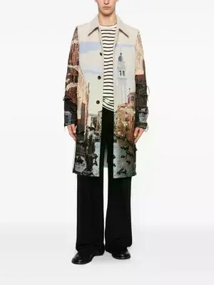 Junya Watanabe Tapestry Frayed Coat