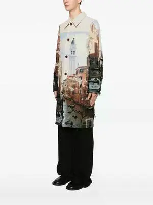 Junya Watanabe Tapestry Frayed Coat