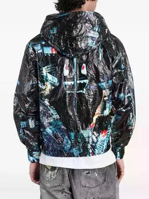 A BATHING APE All-over Print Zip-up Hooded Jacket