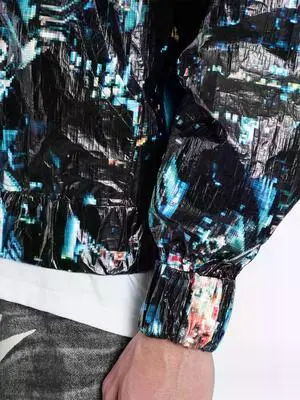 A BATHING APE All-over Print Zip-up Hooded Jacket