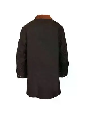 Barbour X Paul Smith Corduroy-collar Waxed-cotton Coat
