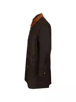 Barbour X Paul Smith Corduroy-collar Waxed-cotton Coat