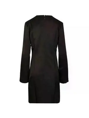 TOTEME Long-sleeve Round Neck Dress - Black