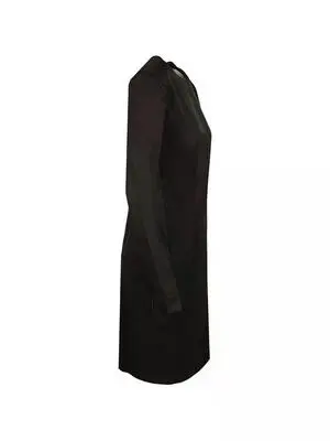 TOTEME Long-sleeve Round Neck Dress - Black