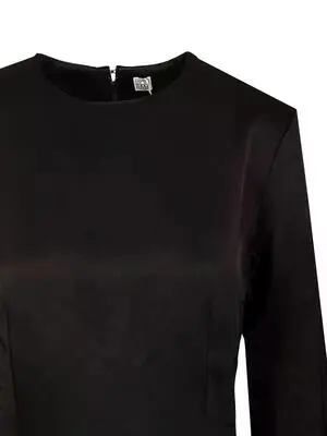 TOTEME Long-sleeve Round Neck Dress - Black