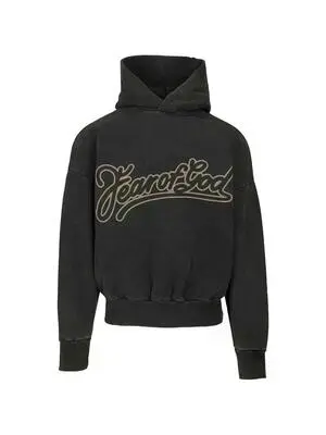 Fear Of God Logo Print Hoodie - Black