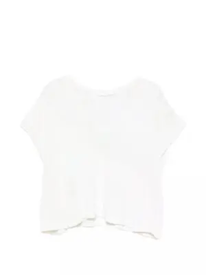 Fedeli V-neck Short-sleeve Sweater - Neutrals