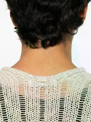 Fedeli Open-knit V-neck Sweater