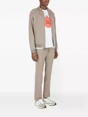 SAINTWOODS Zip Piped Cardigan