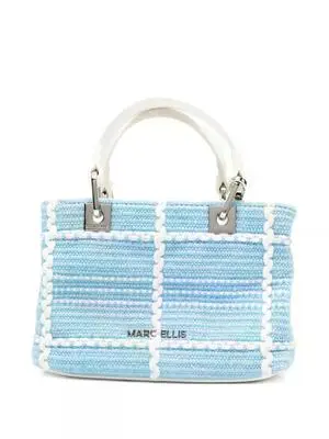 MARC ELLIS Check-pattern Woven Tote Bag