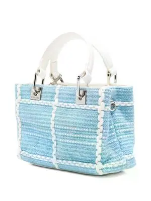 MARC ELLIS Check-pattern Woven Tote Bag