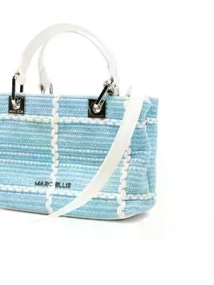 MARC ELLIS Check-pattern Woven Tote Bag
