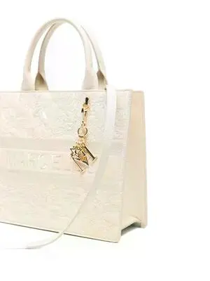 MARC ELLIS Logo Embroidered Jacquard Shoulder Bag