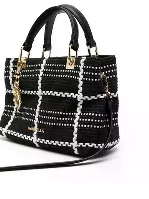 MARC ELLIS Krissy Check-pattern Shoulder Bag - Black