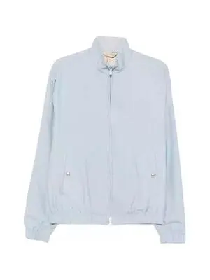 Eleventy Silk Zip-up Jacket
