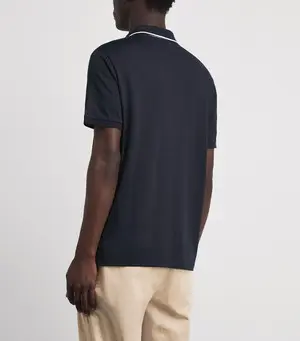 Paul & Shark Silk-cotton Open-collar Polo Shirt
